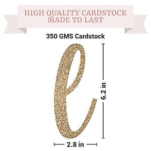 Pre-Strung Love Laughter & Happily Ever After Banner - NO DIY - Gold Glitter Bachelorette Wedding Bridal Party Banner - Pre-Strung Garland on 8 ft Strand - Gold Bachelorette Bridal Engagement Party