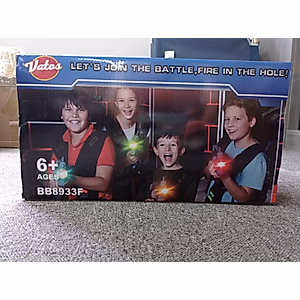 VATOS Rechargeable Real time Data SYNC Laser Tag Gun Set - 2.4GHz Infrared Laser Tag of 4 Gun 4 Vest with Glowing Light, Lazer Tag Game for Kids Adults, Family Group Activity for Boys Girls Age 6-12