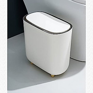 UXZDX Gap Trash Can Household Bomb Cover Narrow Trash Bin Bathroom Kitchen with Lid Garbage Can Living Room Paper Basket