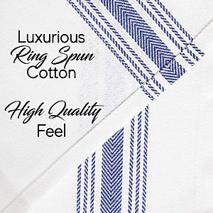 Value Basics Herringbone Dish Set Kitchen Towel, White, 14 Count