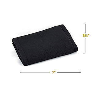 Rainbow of California Nylon 1000 Denier Ballistic Trifold Wallet with ID Slot - Military-Strength Durable Water-Resistant Wallet with Zippered Compartment Lasts 10+ Years Made in USA (Black)