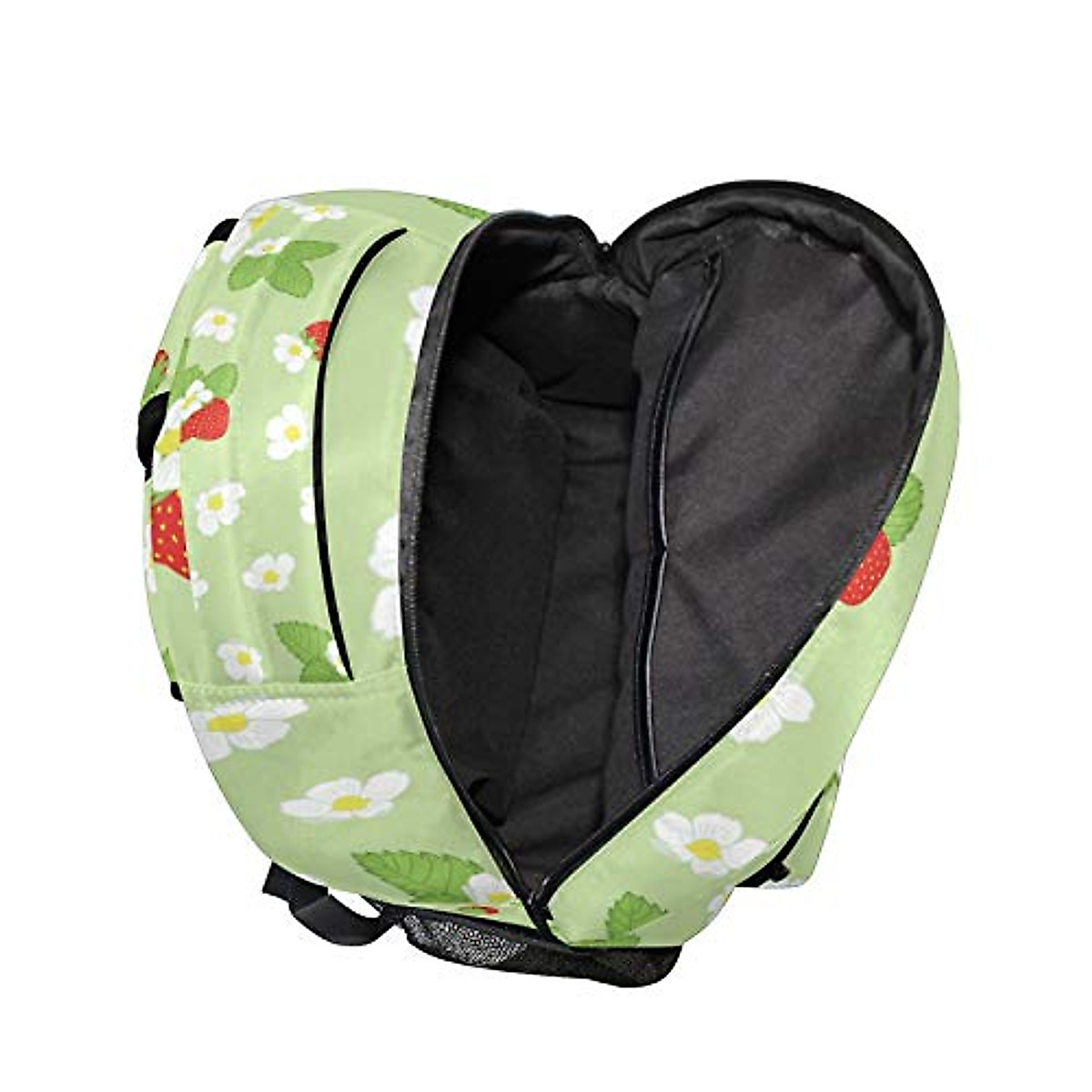 Bookbags Laptop Backpack for High School Adult Women Strawberry Green Travel College Teens Student Casual Shoulder Daypack
