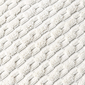 Fancy Homi Set of 2 Boho Cream Decorative Throw Pillow Covers 18x18 Inch with Pom-poms for Couch Bed Sofa, Modern Farmhouse Home Decor, Soft Plush Corduroy Cute Cushion Case 45x45 cm