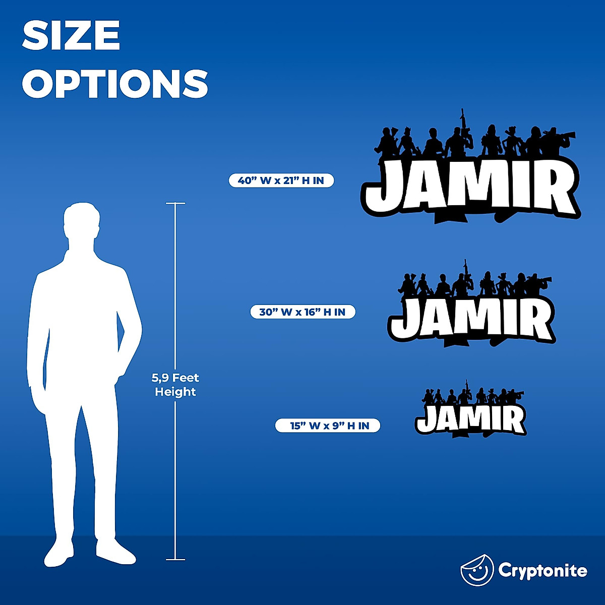 Wall Decor Famous Game Custom Name I Nursery Wall Decal for Boy Room Decorations I Wall Sticker for Bedroom I Multiple Options for Customization (Wide 30"x 16" Height)