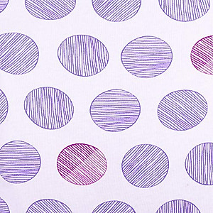 Lamaze Girls' Super Combed Natural Cotton Footed Stretchie One Piece Sleepwear, Baby and Toddler, Zipper, 1 Pack, Purple Dots, 18 Months