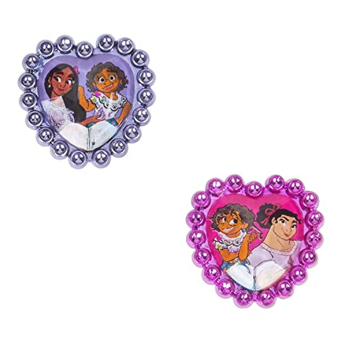 LUV HER Encanto Girls BFF 6 Piece Toy Jewelry Box Set with 2 Rings, 2 Bead Bracelets and Snap Hair Clips Ages 3+