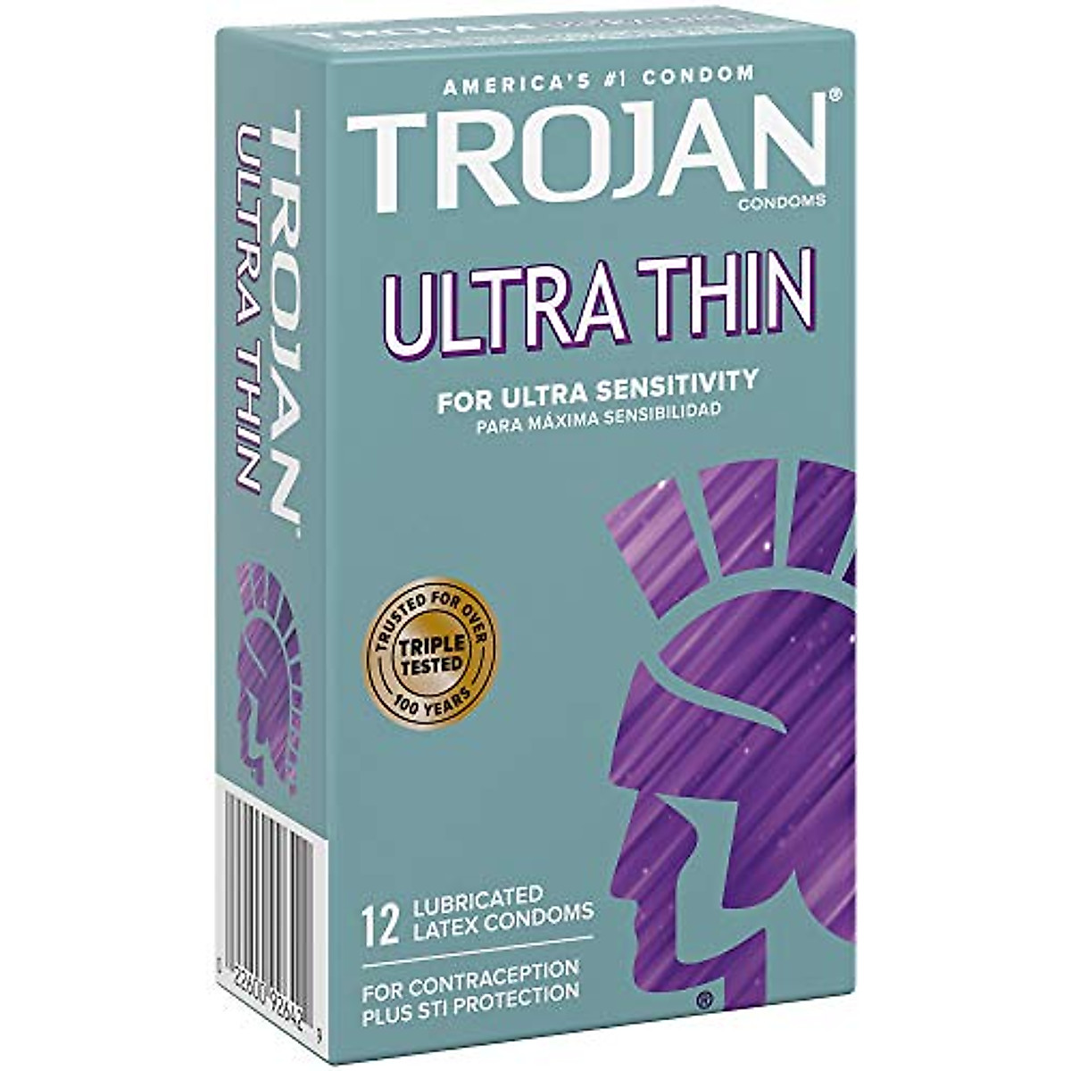 Trojan Ultra Thin Premium Lubricated Condoms - 12 Count