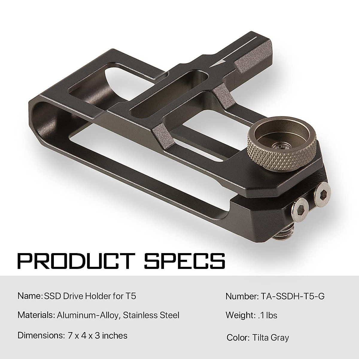 Tiltaing SSD Drive Holder for Samsung T5 - Tilta Gray