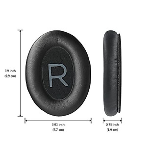 Premium Replacement Ear-Pads Ear-Cushions for Bose QuietComfort QC 45 35 35-ii, Replacement Cover Parts for QC-45 QC-35 QC-35ii Headphones (Black)