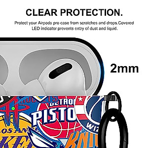 Gedicht for Airpods Pro Case Cute Sports Basketball Football, Protective TPU Soft Cases Cover Rugged for Apple Airpod Pro with Keychain for Women Men，Basketball