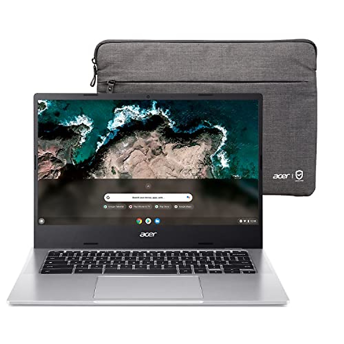 Acer Chromebook 514 Laptop | 14" FHD Touch | MediaTek Kompanio 828 Octa-Core Processor | 8GB RAM | 64GB eMMC | Wi-Fi 6 | Backlit KB | Chrome OS | Up to 15 Hours Battery Life | CB514-2HT-K0FZ, Silver