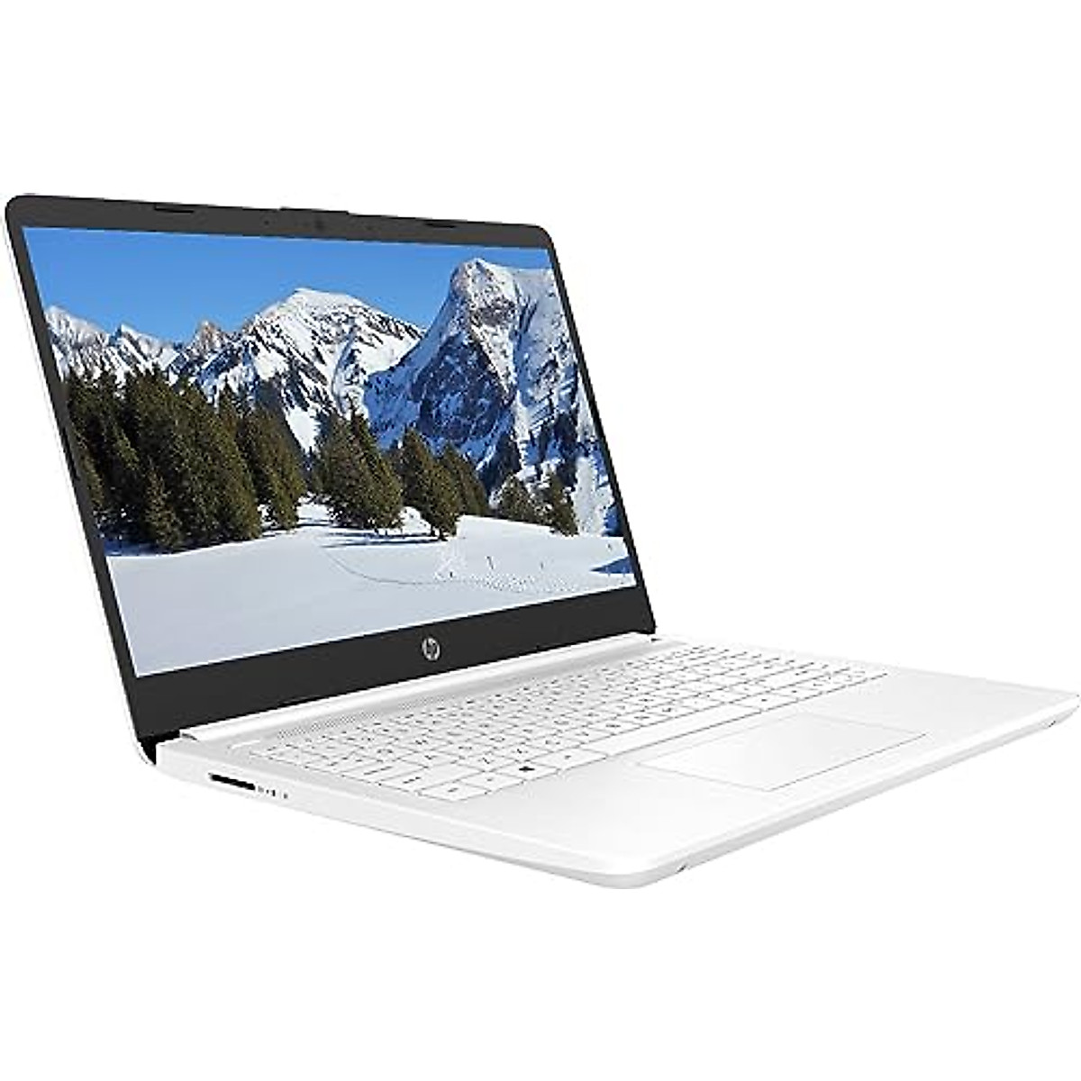 HP Newest 14" Ultral Light Student Laptop, Intel N4120 Quad-Core(> N4020), 16GB RAM, 128GB Storage(64GB eMMC+64GBSD Card), One Year Office 365, WiFi, Webcam, HDMI, USB-A&C, Win 11