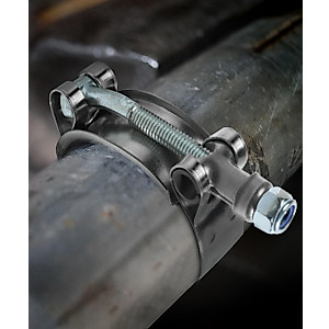 ESEWALAS 4PCS 1.5" T-Bolt Hose Clamp,304 Stainless Intercooler Pipe Tube Clamps,Stainless Steel Turbo Intake Intercooler Hose Clamp,Adjustable Radiator Hose Clamps (4PCS, 1.75")