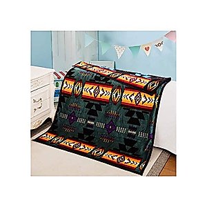 NU TRENDZ - Southwest - Native Print Baby Blanket Reversible Super Soft Blanket (Teal Green)
