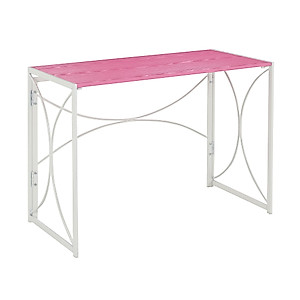 Convenience Concepts Designs2Go Nova Folding Desk, Pink/White