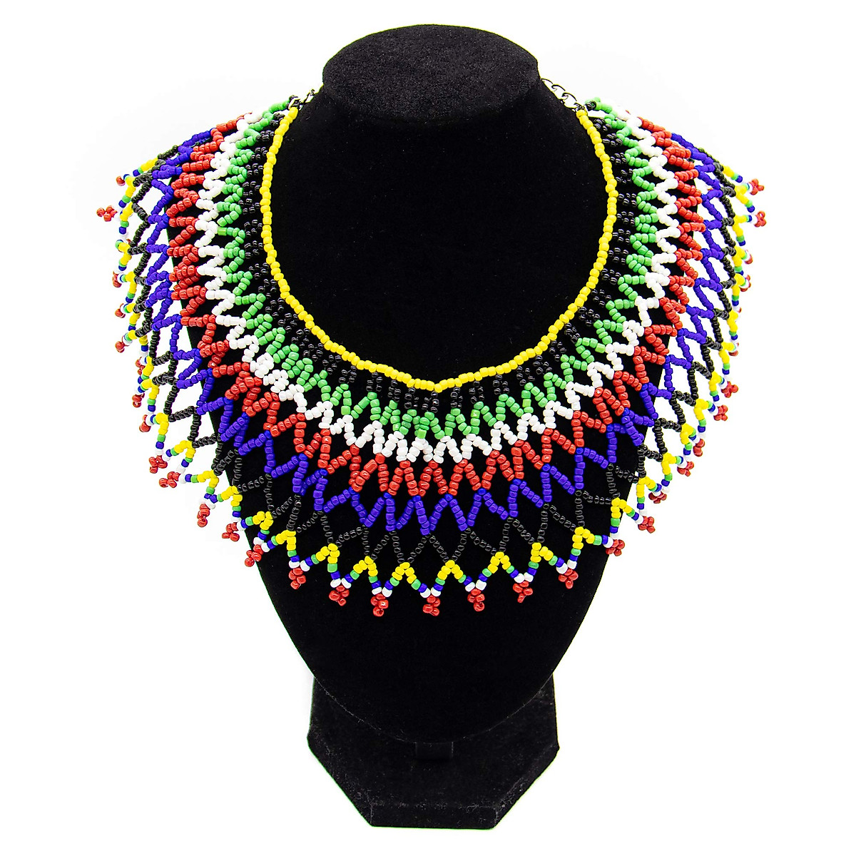 AUEAR, Colorful Beaded Necklace Maasai Necklace South African Necklace African Necklace for Women Best Gift