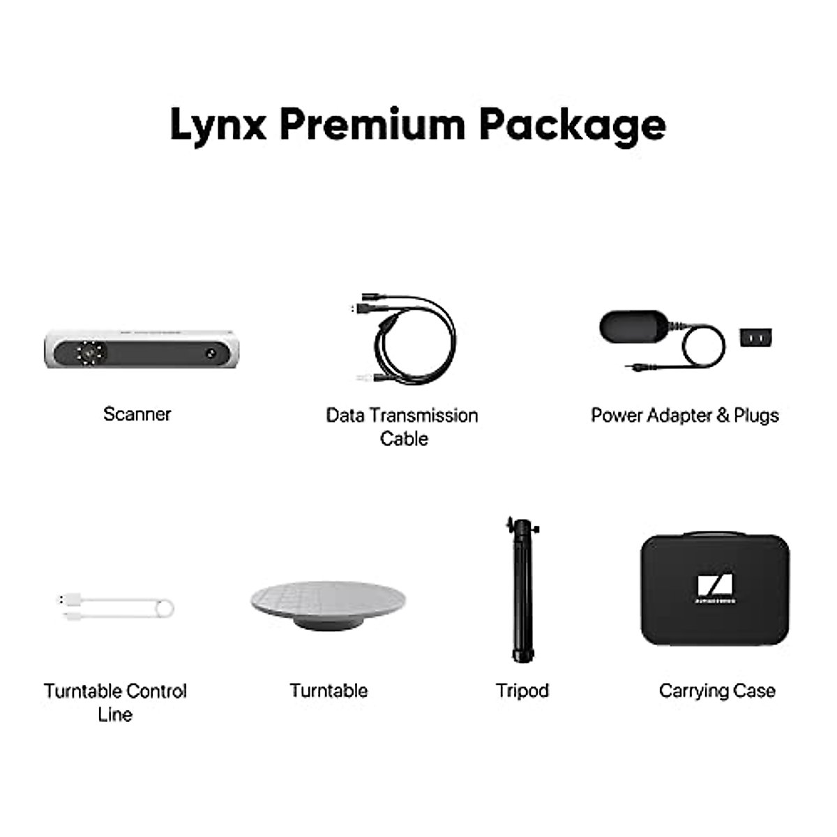 [2023 Upgrade] 3DMakerpro Lynx 3D Scanner Premium Kit, Up to 0.1MM Accuracy, Free 3D Scanning Softwarwe, Support Body Scan and Car Reconstruction