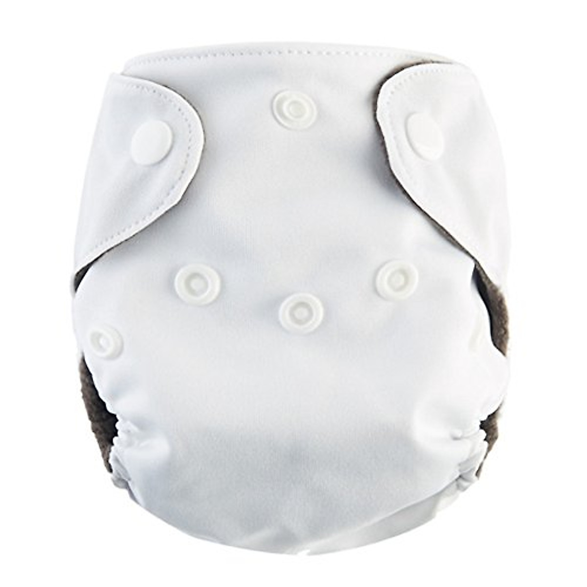 Thank u Mom Newborn Cloth Diaper All in One with Umbilical Cord Snap 6Pack (Nature Color)