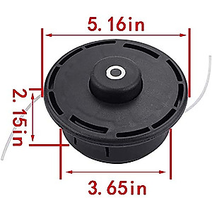 wewr 511010601 Trimmer Head for Redmax PT104 PT 104 BC3400 BC4400 BCZ2660TS BCZ3000S BCZ3000SW BCZ3001S BCZ3001SW BCZ3050S BCZ3050SW TR2300S TR2301S TR2350S String Trimmer, 3 Pack