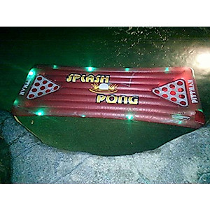 Pittman Outdoors Splash Pong Inflatable Floating Beer Pong Table with LED Lights, 2 Person, Multi (PPI SPLTE)