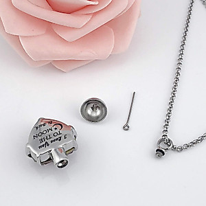 YOUFENG Urn Necklaces for Ashes Always in My Heart Heart Cremation Jewelry Memorial Pendant Birthstone Necklace (March URN)