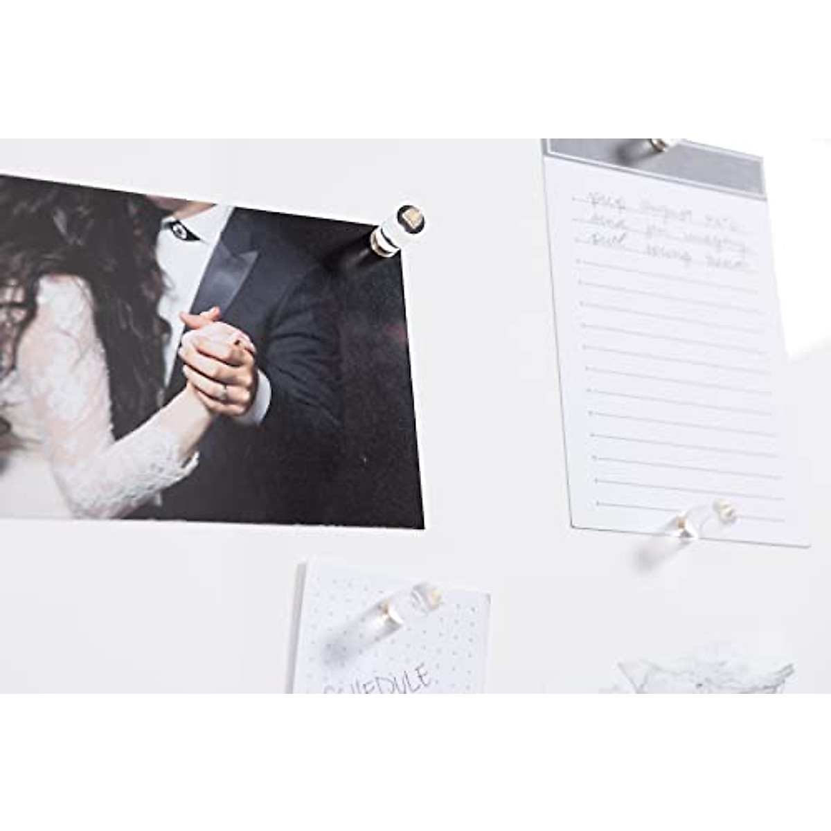 russell+hazel Acrylic and Gold Magnets, Home and Work Office Organization and Decoration, 6 Count, 62856