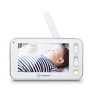 Bebcare Motion - Smart Video Baby Monitor: 4.3" Ultra-Clear Screen, 360° Pan-and-Tilt Camera, Temperature Sensor, Motion and Sound Alert, Auto Baby Tracking Camera (Without Breathing Sensor Mat)