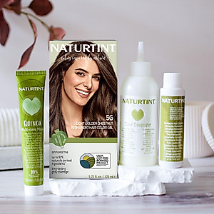 Naturtint 5G Light Golden Chestnut Permanent Hair Color (Pack of 6), Ammonia Free, Vegan, Cruelty Free, up to 100% Gray Coverage, Long Lasting Results (Packaging may vary)