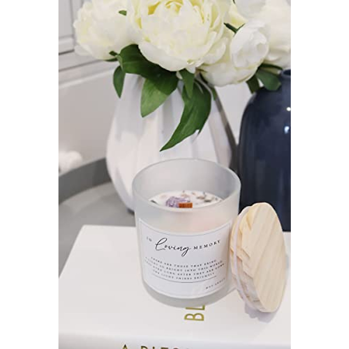 ev&co Pure Soybean Wax Scented Memorial Candle. in Loving Memory in Remembrance of Your Loved One. Sympathy