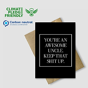 Uncle Birthday Card - Happy Birthday Uncle Card - Father's Day Card for Uncle - Funny Birthday Card for Favorite Uncle - Appreciation Card from Niece or Nephew - Thank You Card for Uncle to be