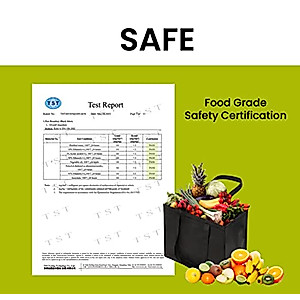 NZ home XL Reusable Grocery Shopping Bags, Heavy Duty Shopping Tote, Stands Upright, Foldable, Washable (Black 5 Pack)