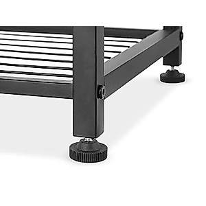 Whitmor Modern Industrial Entryway Coat Rack Hall Tree w/Shoe Storage, Rustic Brown