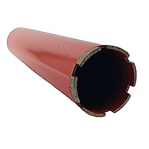 3" Wet Drill Core Bits for Concrete and Hard Masonry, 10mm Segment Height, 14" Drilling Depth, 1-1/4"-7 Arbor, Wet Only