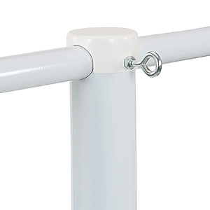 Household Essentials Outdoor Clothesline, 86 inches high, 46 inches Wide, and 3 inches deep 3-inch Diameter Post, White