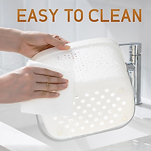 LEVERLOC Portable Shower Caddy Basket, Plastic Cleaning Caddy Organizer Storage Tote with Handle for Bathroom Kitchen Dorm Room Bedroom (Grey&White)