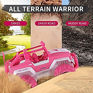 V&V.Fashyi Girls 4-7, Kids RC Car for Age 3-5, Boys 8-12, Pink Toy Car with Remote Control, car Toys for Boys Age 6-10