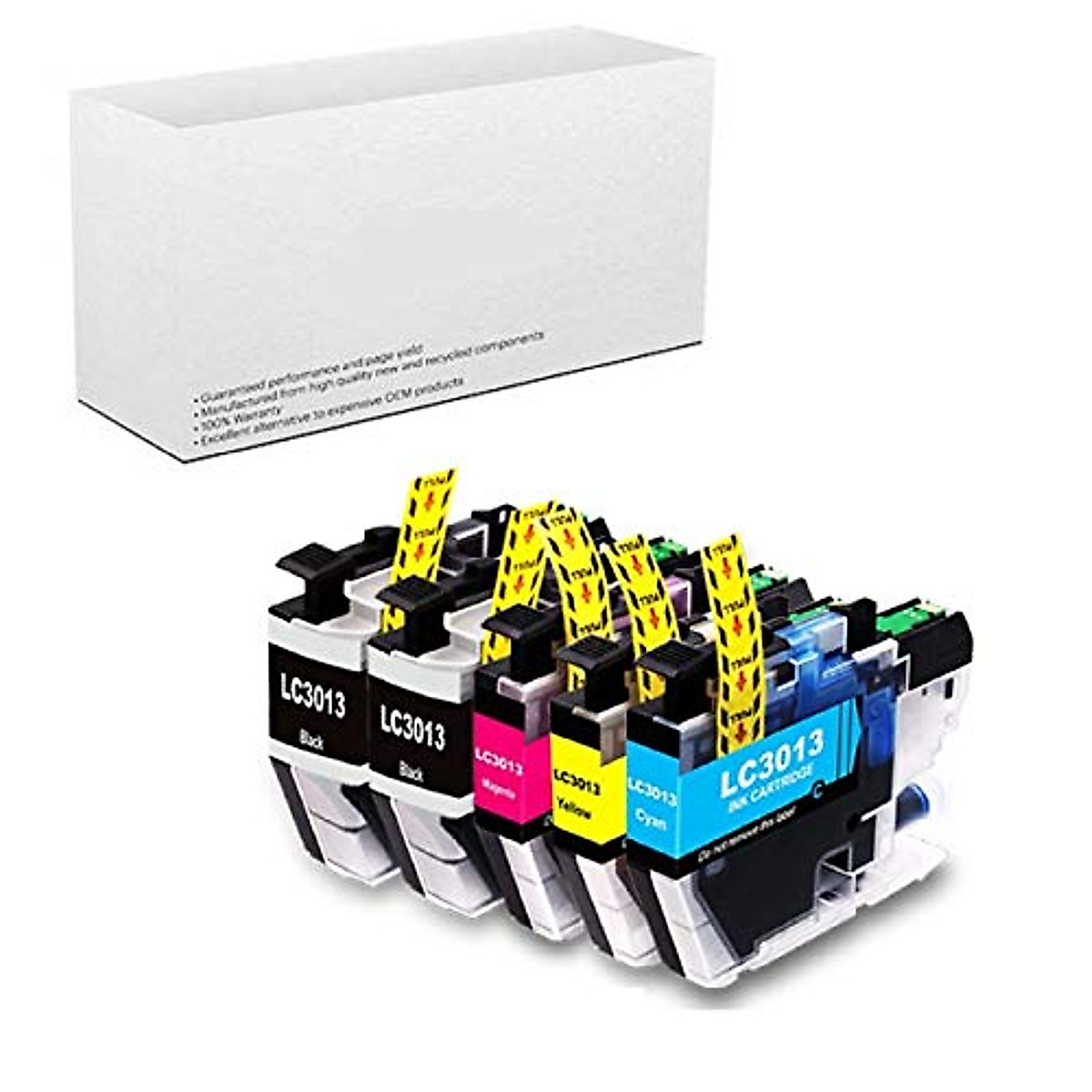 AM-Ink 5-Pack Compatible Ink Cartridge LC3013 Replacement for Brother MFC-J491DW MFC-J497DW MFC-J895DW MFC-J690DW (2-Black, 1-Cyan, 1-Magenta, 1-Yellow)