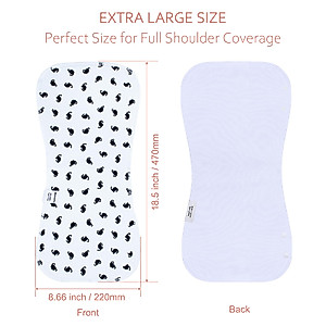 Baby Burp Cloths & Baby Bibs 2-in-1 Design Large Size 3 Layers Thicken 100% Cotton Super Absorbent and Soft Baby Spit Up Burping Rags Baby Burp Cloth Set for Boys and Girls 12 Pack