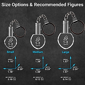 ArtPix 3D Crystal Photo Custom Keychain Picture, Customized Personalized Gift