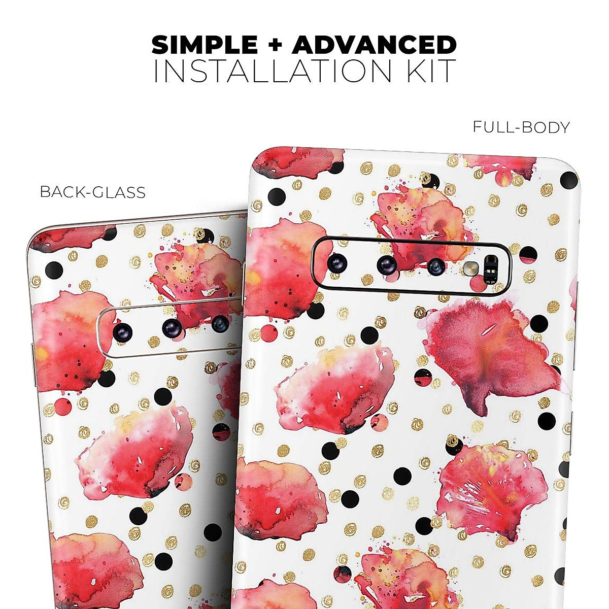 DesignSkinz Karamfila Watercolo Poppies V4 Protective Vinyl Decal Wrap Skin Cover Compatible with The Samsung Galaxy S20 (Screen Trim & Back Glass Skin)