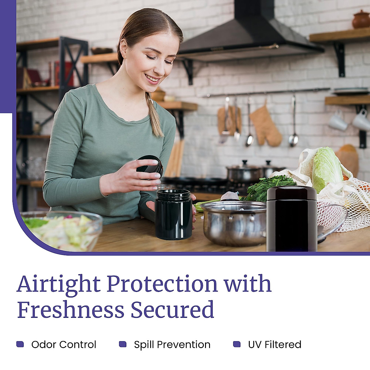 Infinity Jars 250 ml (8.3 fl oz) Tall Black Ultraviolet Refillable Empty Glass Screw Top Jar