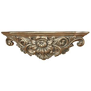 Touch of Class Calissa Wall Shelf Satin Gold