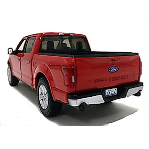 2019 Ford F-150 Lariat Crew Cab Pickup Truck Red 1/24-1/27 Diecast Model Car by Motormax 79363