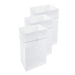 Clean Cubes 30 Gallon Trash Cans & Recycle Bins for Sanitary Garbage Disposal. Disposable Containers for Parties, Events, Recycling, and More. 3 Pack (White)