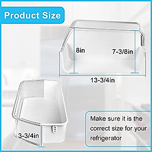 DA97-12650A, DA63-07104A Refrigerator Door Shelf Replacement Right Side Compatible with sam-sung RF260, RF261, RF263 Replaces 2692337,AP5620330,PS4176653 sam-sung Refrigerator Parts Fridge Shelf