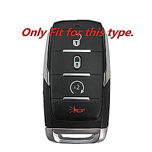 KAWIHEN Silicone Rubber Key Fob Cover Compatible with 2019 2020 Ram 1500 Key Fob OHT-4882056 5461A-4882056