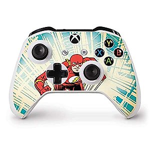 Skinit Decal Gaming Skin Compatible with Xbox One S Controller - Officially Licensed Warner Bros Flash Sprint Design