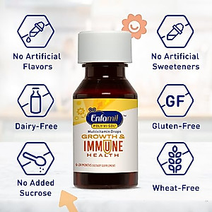 Enfamil Poly-Vi-Sol Liquid Multivitamin Supplement for Infants and Toddlers, 50 mL dropper bottle