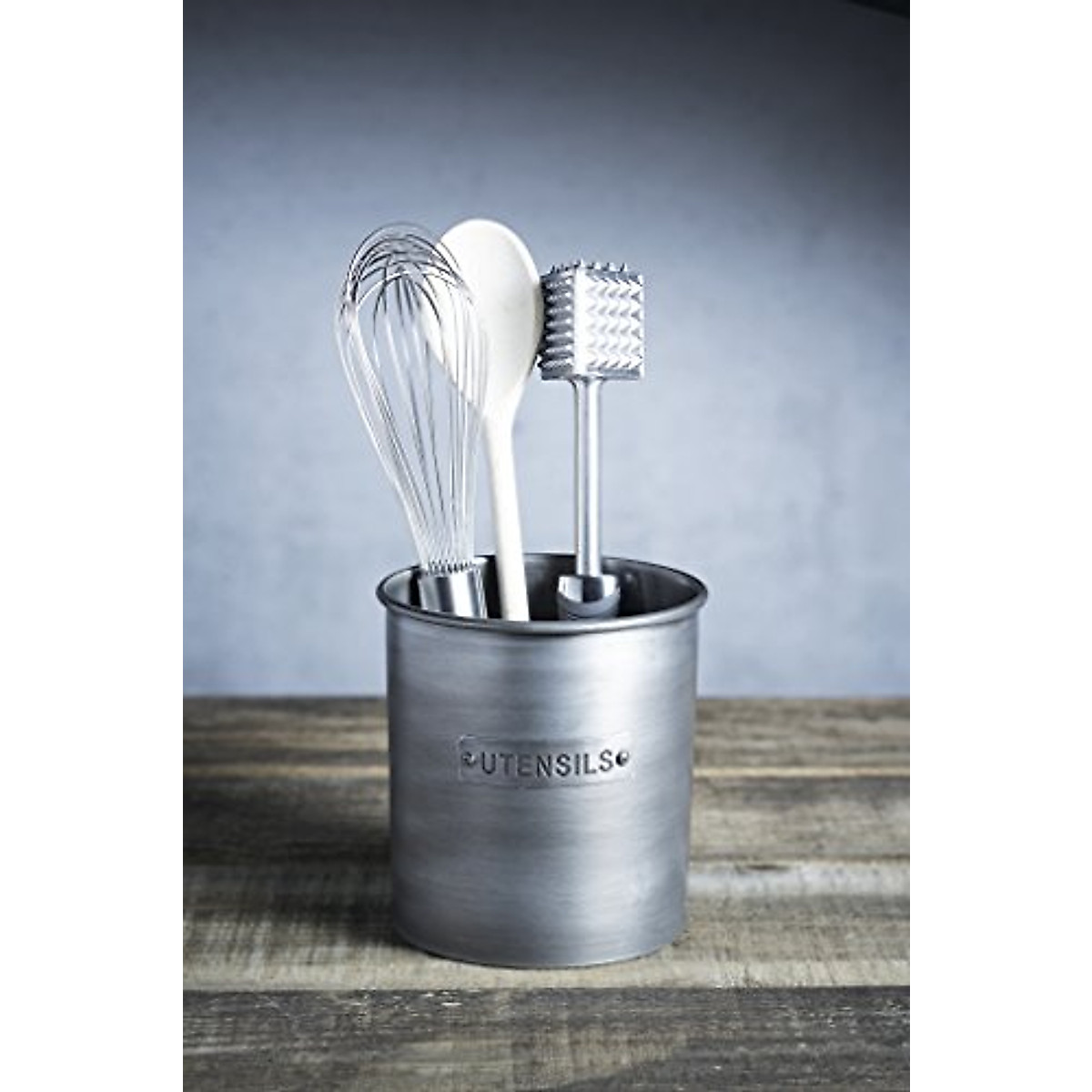 Kitchen Craft Utensil Holder Industrial Kitchen 12x14,5cm, 13.5 x 13.5 x 14.5 cm, Silver