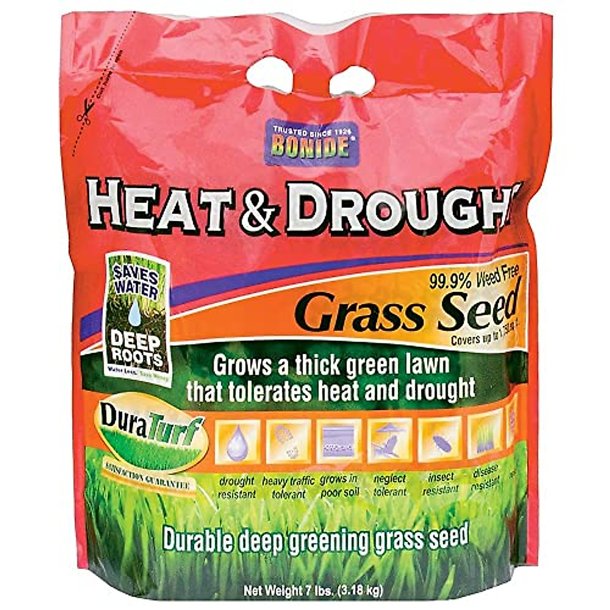 Bonide Heat & Drought Grass Seed, 7 lbs